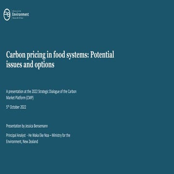 7th Strategic Dialogue of the CMP - Jessica Bensemann, New Zealand | PPT