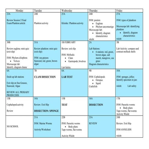 Session 3 calender for student | DOCX