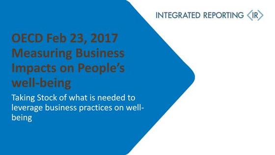 OECD Workshop: Measuring Business Impacts on People’s Well-being ...