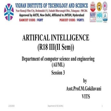 Ai Session 3 Problem Solving Agent And Searching For Solutions Pptx
