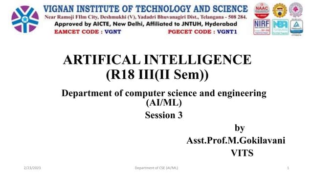 Ai Session 3 Problem Solving Agent And Searching For Solutions Pptx