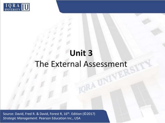 Chapter-3 External Assessment in Strategic Management | PPTX