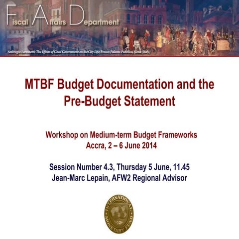 Budget documentation and the pre-budget statetement paper | PPTX
