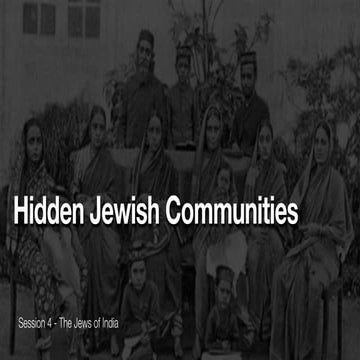 Session 4 - Jews of India | PDF