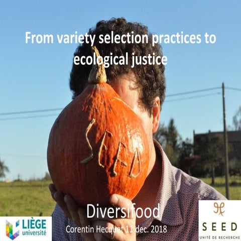 DIVERSIFOOD Final Congress - Session 4 - From variety selection ...