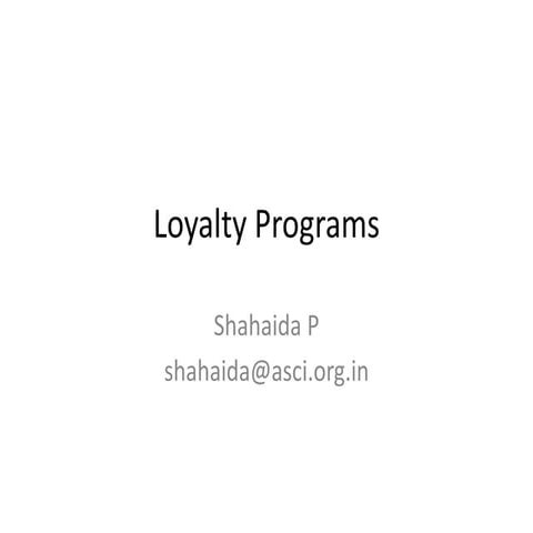 Session 4 loyalty | PPT