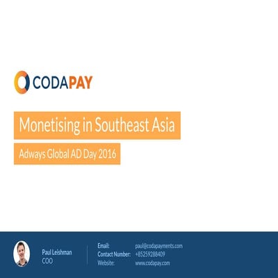 ADWAYS Session 3. Monetising in Southeast Asia | PDF