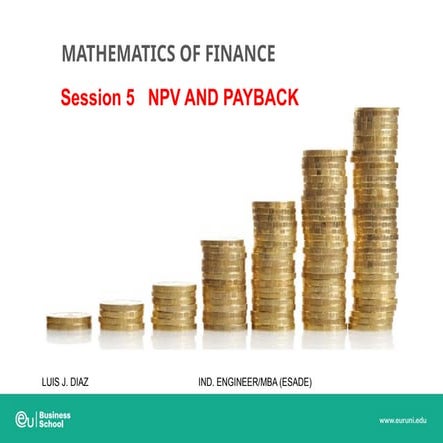 SESSION 5. PAY BACK AND NPV IN PLANNING AND FINANCE.pptx