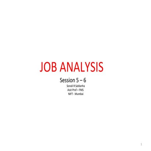 Session 5 & 6 job analysiss | PPT