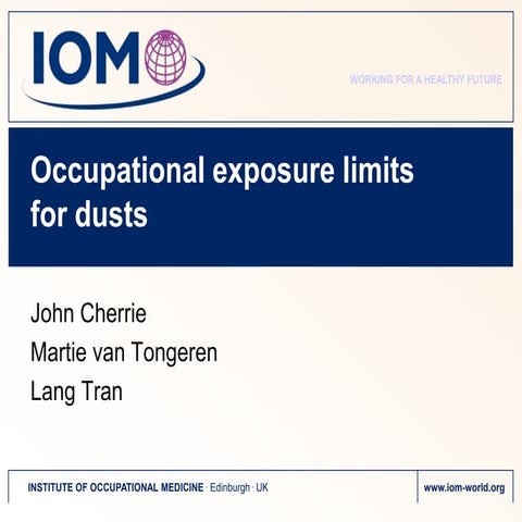 Low-toxicity dusts | PPTX