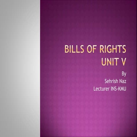 Session 5 bills of rights | PPTX