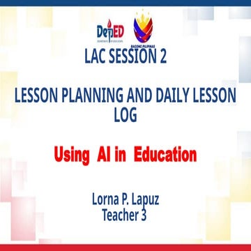 lesson exemplar daily lesson log for 3rd quarter for week 9 for grade 4 ...