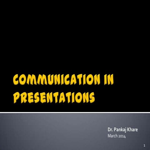Communication in Presentations | PPT
