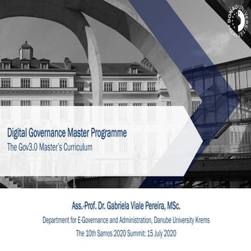 Digital Governance Master Programme. The Gov3.0 Master’s Curriculum | PDF