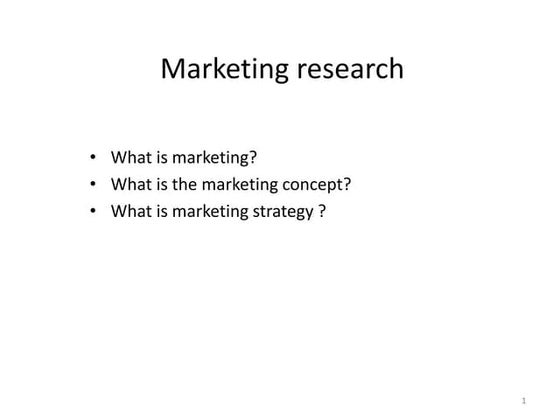 Marketing research ppt | PPTX