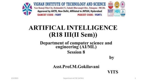 AI3391 Artificial intelligence Session 22 Cryptarithmetic problem.pptx
