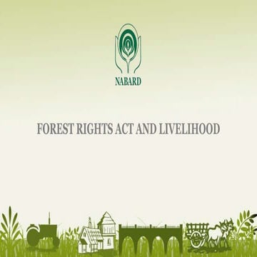 FOREST RIGHTS ACT AND LIVELIHOOD | PPT