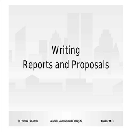 Writing reports and proposals (business etiquette ppt) | PDF