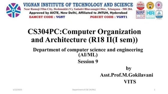 CS304PC:Computer Organization and Architecture Session 10 design of control unit .pptx