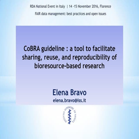 CoBRA guideline : a tool to facilitate sharing, reuse, and ...