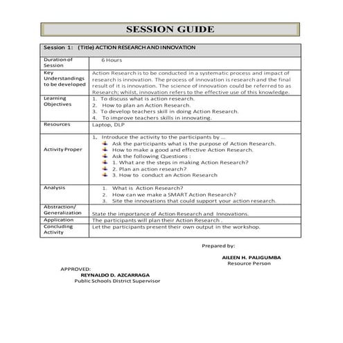 Session guide 2022 | DOCX