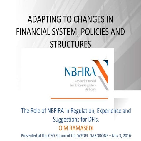 Session iii nbfira - ceo forum nov 3, 2016 | PPTX