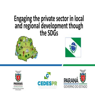 Engaging the private sector and local and regional development through ...