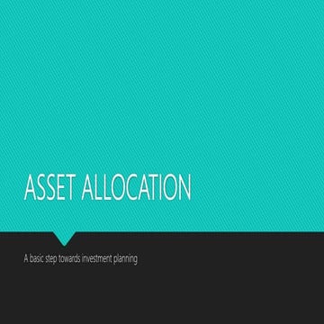 Importance of Asset Allocation | PPTX