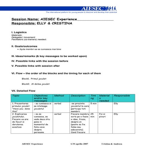 Session outline gtkeo | DOC