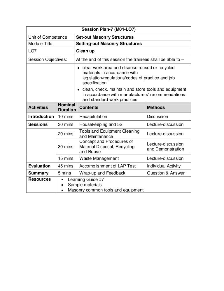 Session Plan Session Plan