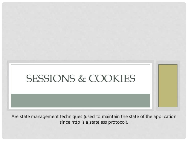 Sessions&cookies Sessions&cookies