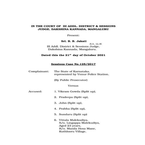 Sessions court mangaluru uapa judgement oct 21 | PDF