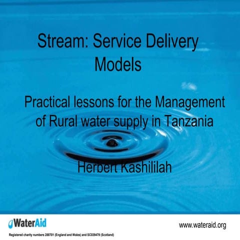 Session SDM - Kash. RWSN kampala symposium-lessons tz_1 (pp_tminimizer) | PPT | Water Services ...