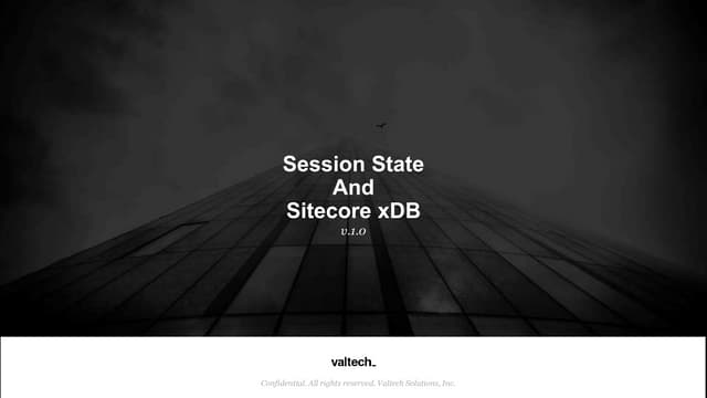 Session State And Sitecore Xdb Ppt