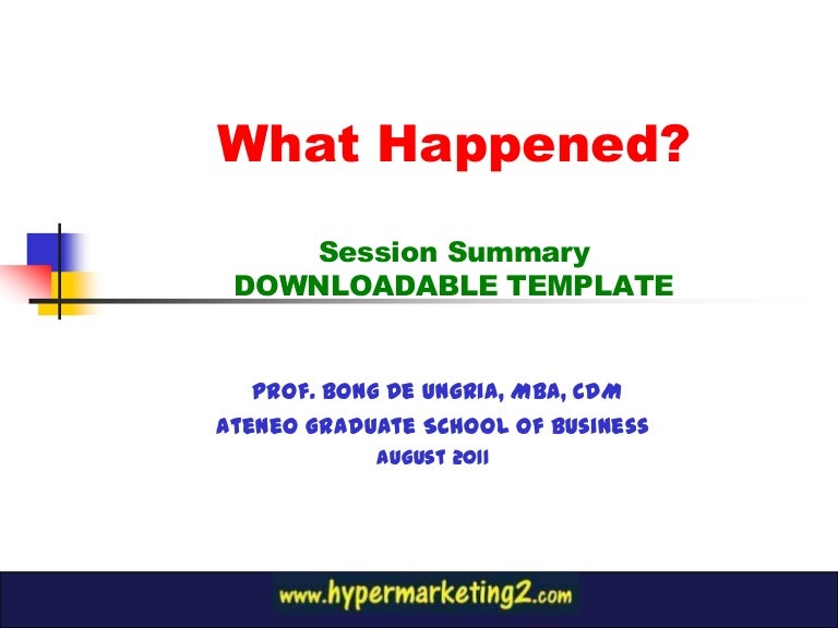 Session summary downloadable template 080511