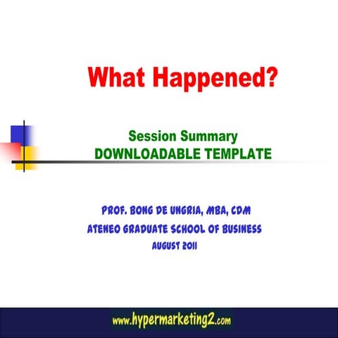 Session summary downloadable template 080511 | PPTX | Technology ...