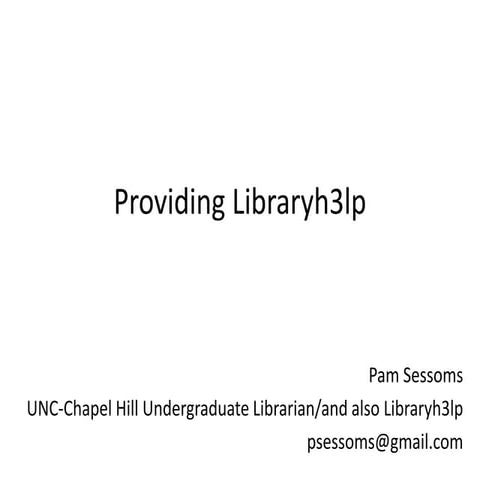 library h3lp | PPT