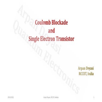 Single Electron Transistor Pdf