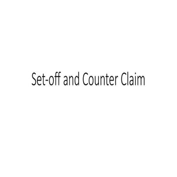 Set-off and Counter Claim in written statement.pptx