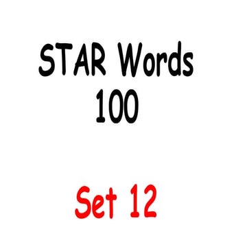 Set 12 star words 300 | PPT