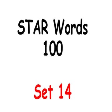 Set 14 star words 400 | PPT