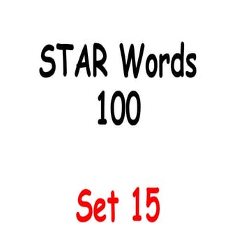 Set 16 star words 400 | PPTX