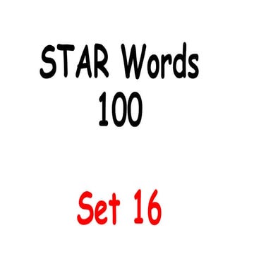 Set 16 star words 400 | PPTX