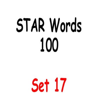 Set 17 star words 500 | PPTX