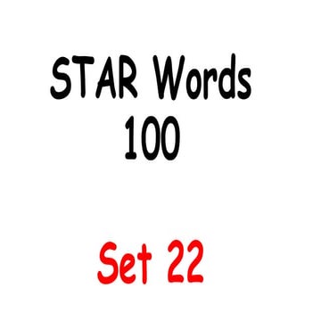 Set 22 star words 600 | PPTX