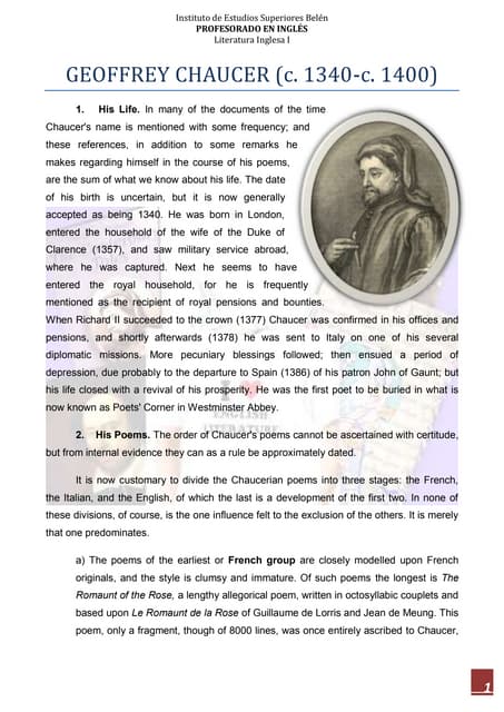 Geoffrey chaucer | PPTX