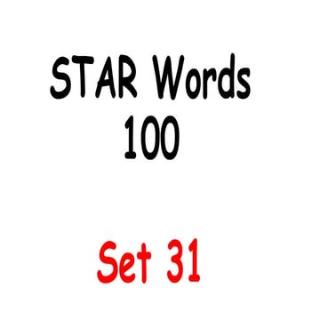 Set 31 star words 800 | PPTX
