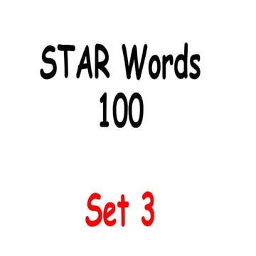 Set 3 star words 100 | PPTX