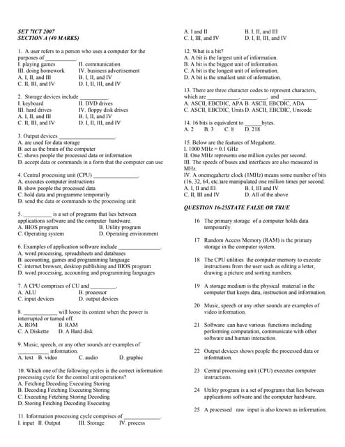 Computer grade 1- 1st Quarter Exam | DOCX | Computer Peripherals ...