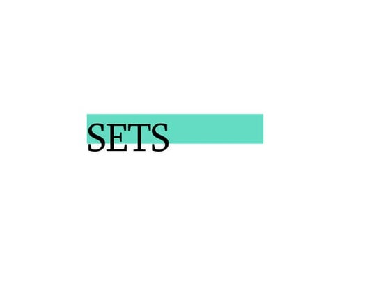 Introduction to Sets | PPSX